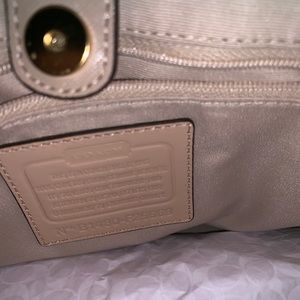 Coach | Bags | Leather Cream Coach Handbag | Poshmark